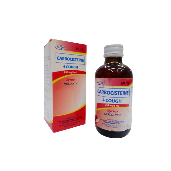 4COUGH Carbocisteine 250mg / 5mL Syrup 60mL price in the Philippines ...