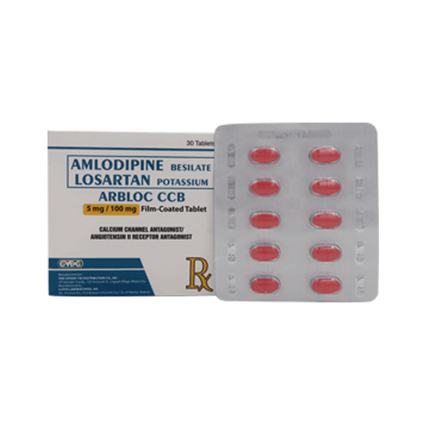 ARBLOC CCB Amlodipine Besilate / Losartan Potassium 5mg / 100mg Film ...
