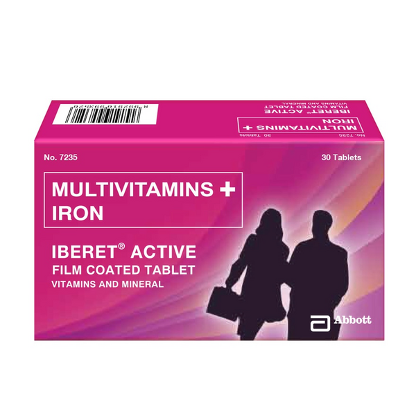 IBERET ACTIVE Multivitamins / Iron Film-Coated Tablet 30's price in the ...