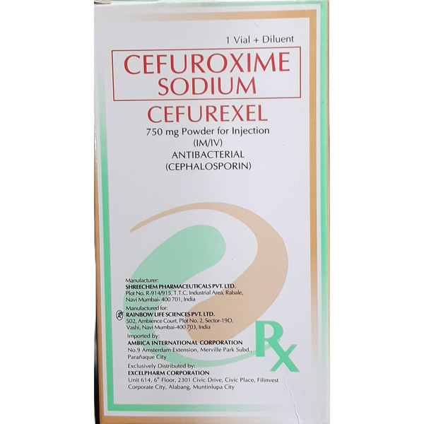 CEFUREXEL Cefuroxime Sodium 750mg Powder for IM/IV Injection 10mL 1's ...