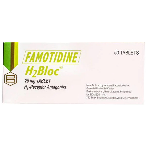 H2BLOC Famotidine 20mg Film-Coated Tablet 1's price in the Philippines ...