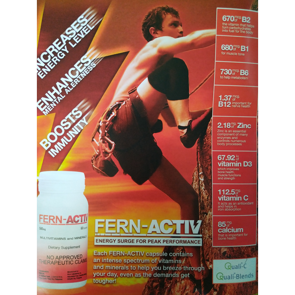 FERN ACTIV Vitamins / Minerals Capsules 60's price in the Philippines ...