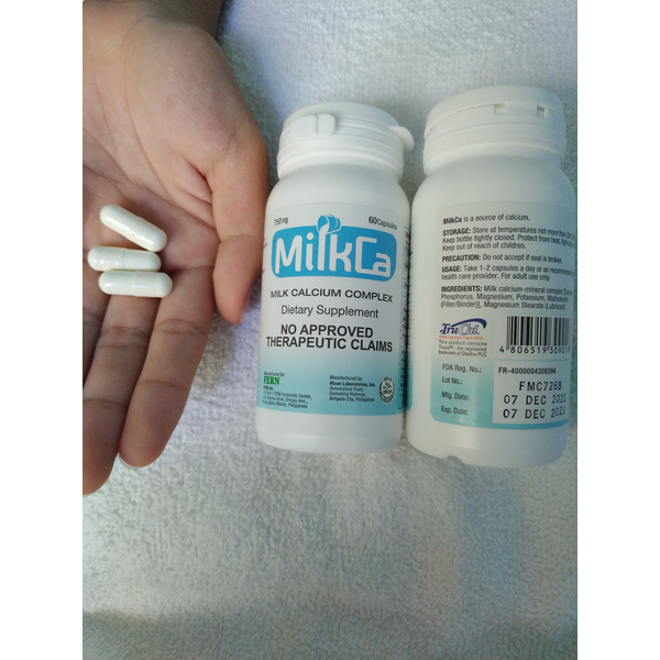 MILKCA Milk Calcium Complex 750mg Capsule 60's price in the Philippines ...