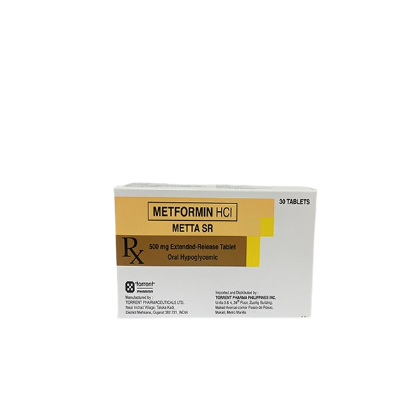 METTA SR Metformin Hydrochloride 500mg Extended-Release Tablet 1's ...
