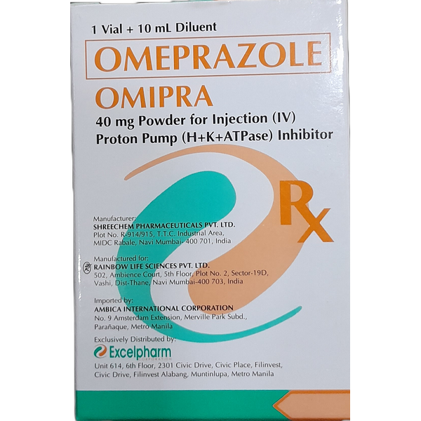 OMIPRA Omeprazole Sodium 40mg Powder for IV Injection 10mL 1's ...