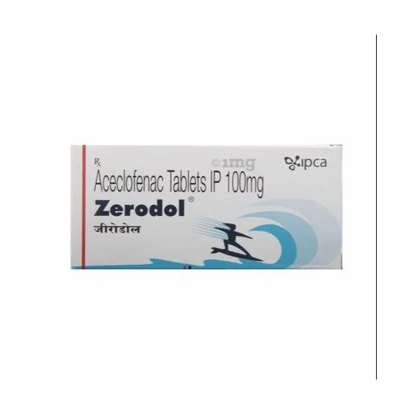 ZERODOL Aceclofenac 100mg Film-Coated Tablet 1's price in the ...