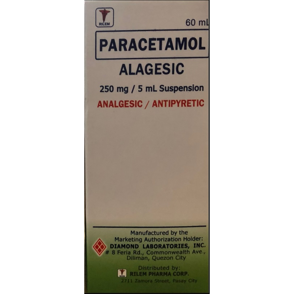 ALAGESIC Paracetamol 250mg / 5mL Suspension 60mL Lemon price in the ...