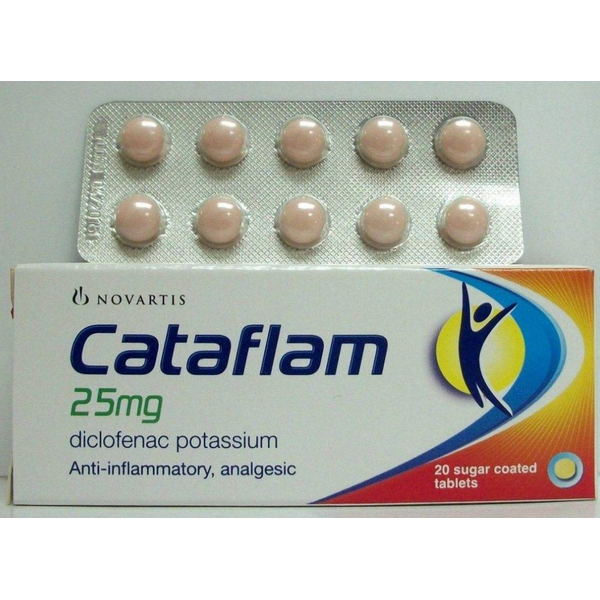 CATAFLAM Diclofenac Potassium 25mg Sugar-Coated Tablet 1's price in the ...