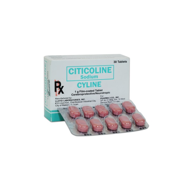 CYLINE Citicoline Sodium 1g Film-Coated Tablet 1's price in the ...