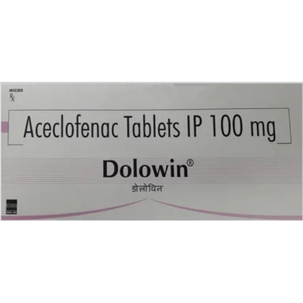 DOLOWIN Aceclofenac 100mg Film-Coated Tablet 1's price in the ...