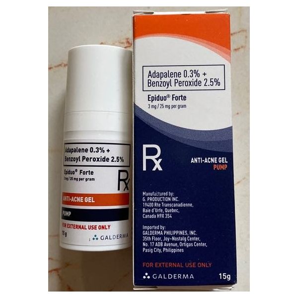 Buy Epiduo forte adapalene / benzoyl peroxide 0.3% / 2.5% per g topical ...