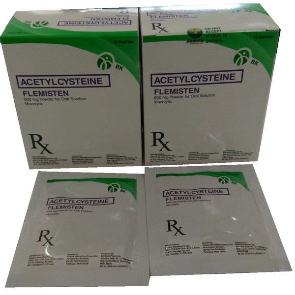 FLEMISTEN Acetylcysteine 600mg Powder for Oral Solution 1's price in ...