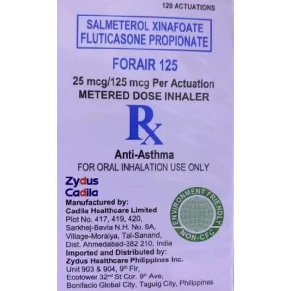 FORAIR 125 Salmeterol Xinafoate / Fluticasone Propionate 25mcg / 125mcg ...
