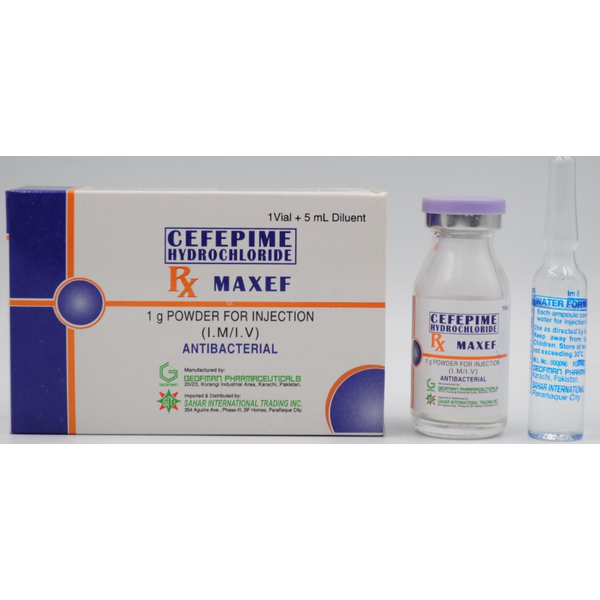 MAXEF Cefepime Hydrochloride 1g Powder for IM/IV Injection 5mL price in ...