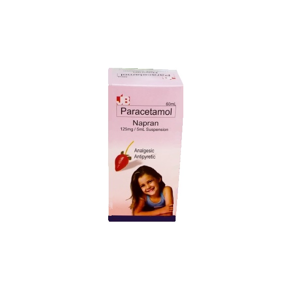 NAPRAN Paracetamol 125mg / 5mL Suspension 60mL Strawberry price in the ...