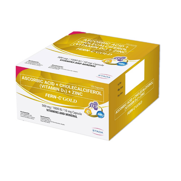 FERN-C GOLD Ascorbic Acid / Cholecalciferol / Zinc 500mg / 1000IU ...