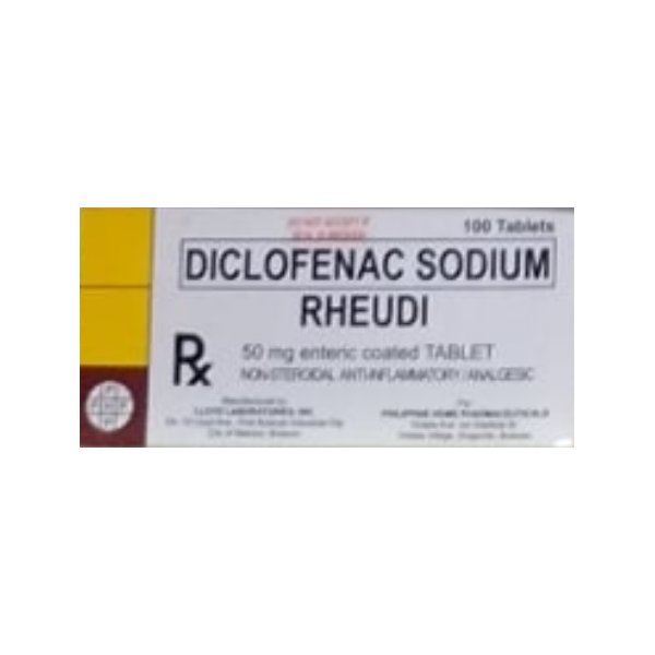 RHEUDI Diclofenac Sodium 50mg Enteric-Coated Tablet 100's price in the ...