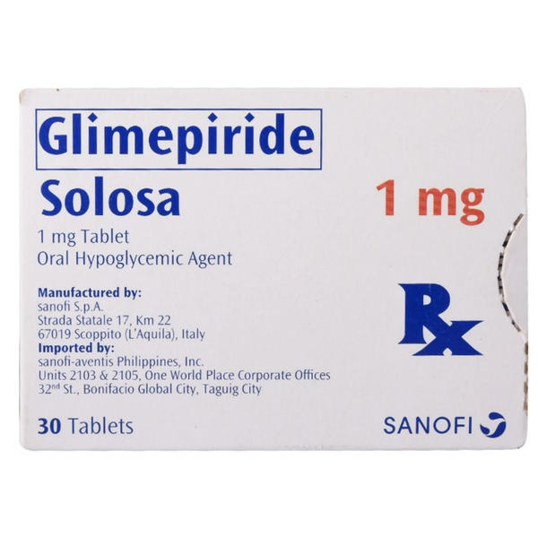 SOLOSA Glimepiride 1mg Tablet 1's price in the Philippines | MedsGo ...