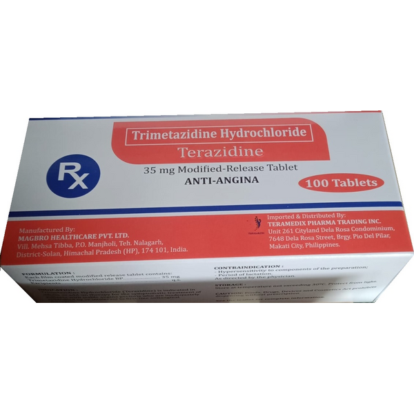 TERAZIDINE Trimetazidine Hydrochloride 35mg Modified-Release Tablet 100 ...