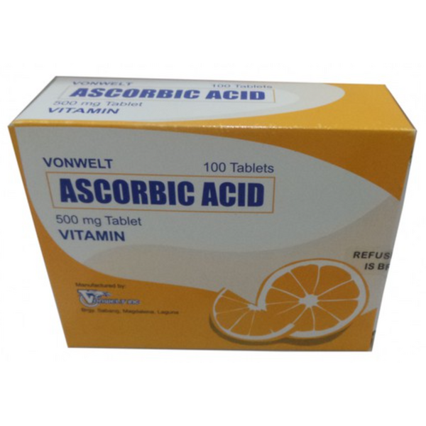 Buy Vonwelt ascorbic acid 100mg tablet 100's online with MedsGo. Price ...