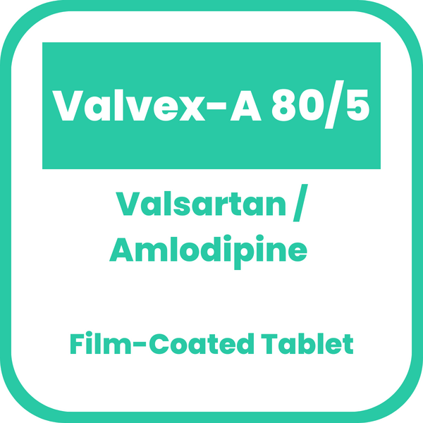 VALVEX-A 80/5 Valsartan / Amlodipine 80mg / 5mg Film-Coated Tablet 1's ...