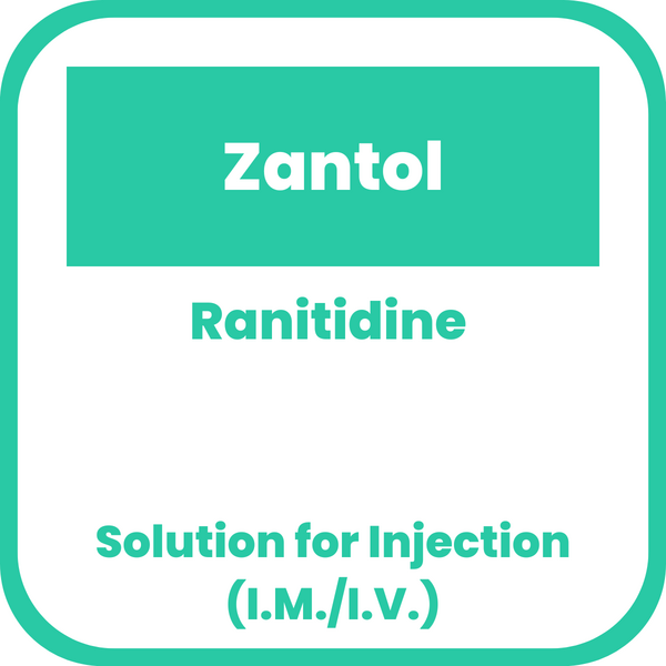 ZANTOL Ranitidine Hydrochloride 25mg / mL (50mg / 2mL) Solution for IV ...