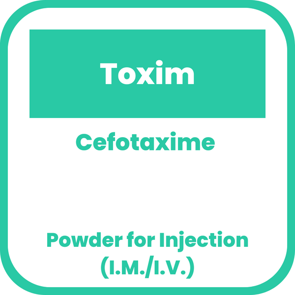 TOXIM Cefotaxime 1g Powder for IM/IV Injection 10's price in the ...