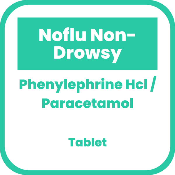 NOFLU NON-DROWSY Phenylephrine Hydrochloride / Paracetamol 10mg / 500mg ...