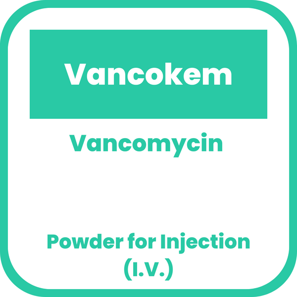 VANCOKEM Vancomycin 1g Powder for IV Injection 20mL price in the ...