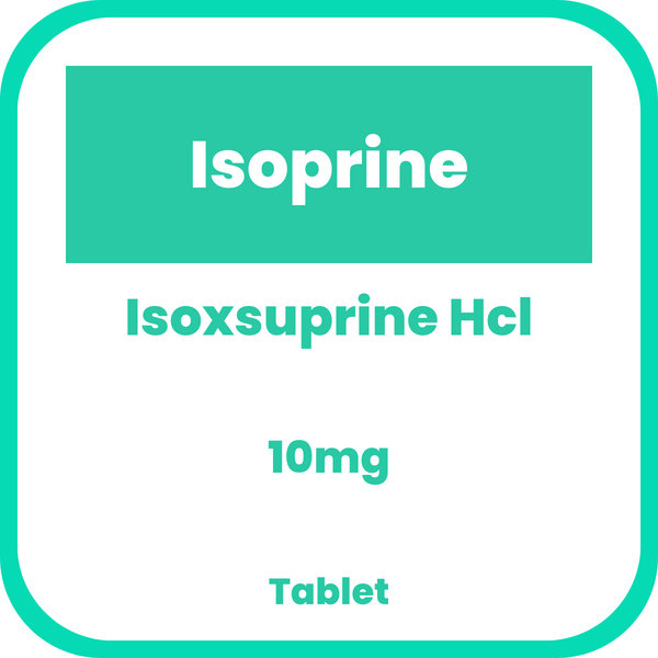 ISOPRINE Isoxsuprine Hydrochloride 10mg Tablet 1's price in the Philippines | MedsGo Pharmacy