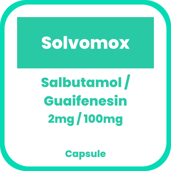Buy Solvomox salbutamol sulfate / guaifenesin 2mg / 100mg capsule 1's ...