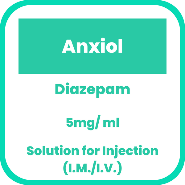 ANXIOL Diazepam 5mg / mL Solution for IV/IM Injection 2mL 1's price in ...