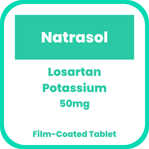 Buy Natrasol losartan potassium 50mg film-coated tablet 1's online with ...