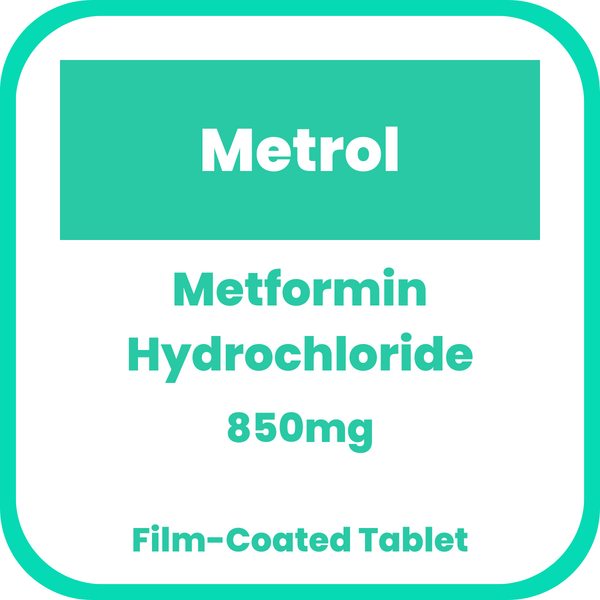 METROL Metformin Hydrochloride 850mg Film-Coated Tablet 1's price in ...