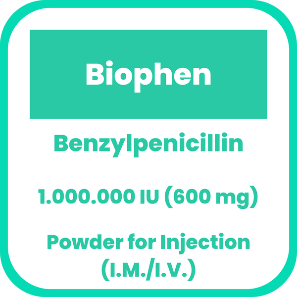 BIOPHEN Benzylpenicillin Sodium 1.000.000IU (600mg) Powder for IM/IV ...