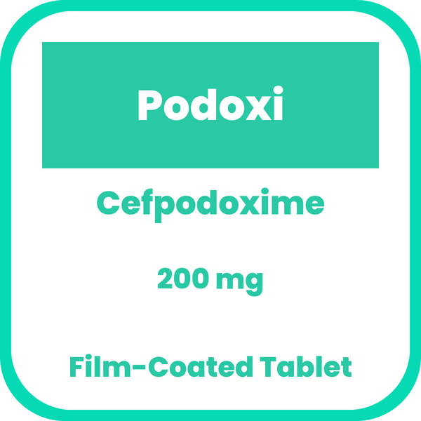 PODOXI Cefpodoxime Proxetil 200mg Film-Coated Tablet 1's price in the ...