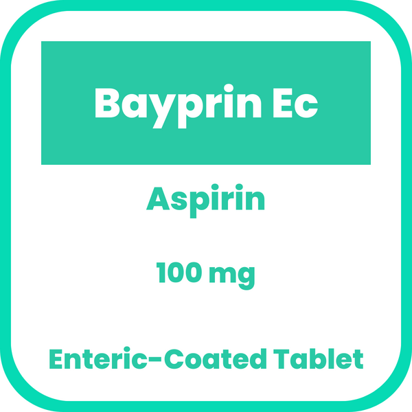 Buy Bayprin-ec aspirin 100mg enteric-coated tablet 1's online with ...