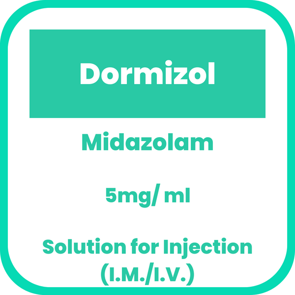 DORMIZOL Midazolam 5mg / mL Solution for IV/IM Injection 3mL 10's price ...