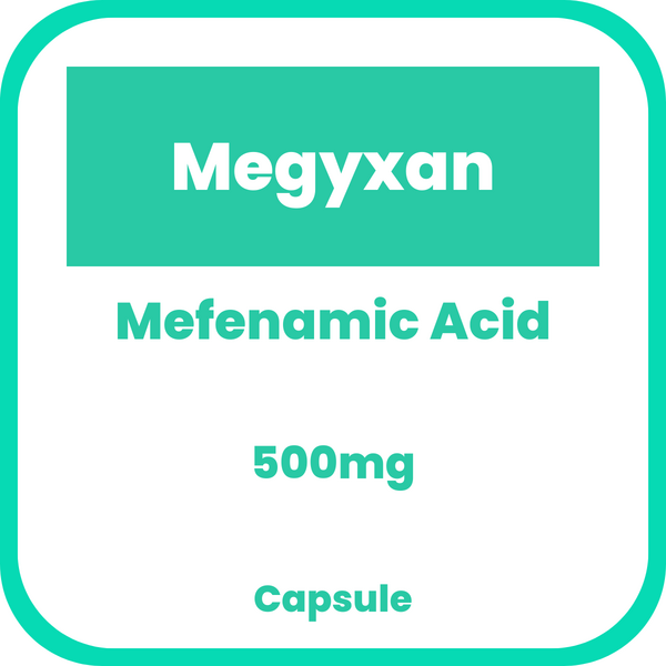 Buy Megyxan mefenamic acid 500mg capsule 1's online with MedsGo. Price ...