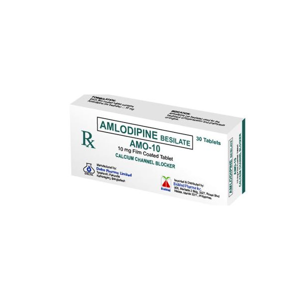 AMO 10 Amlodipine Besilate 10mg Film-Coated Tablet 30's price in the ...