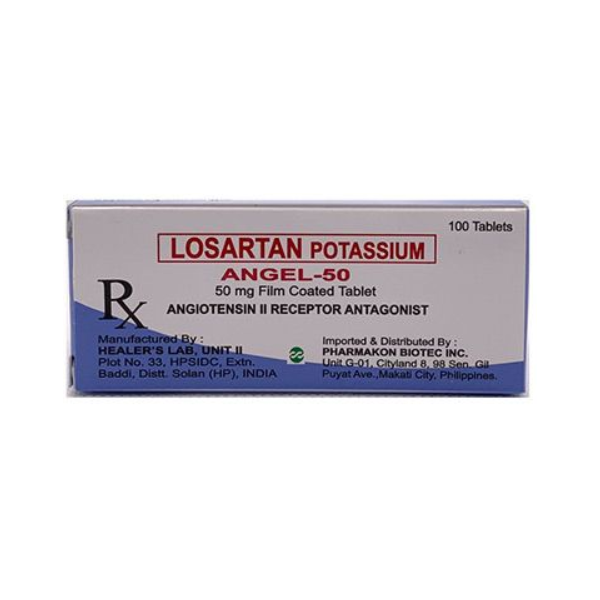 Buy Angel-50 losartan potassium 50mg film-coated tablet 100's online ...