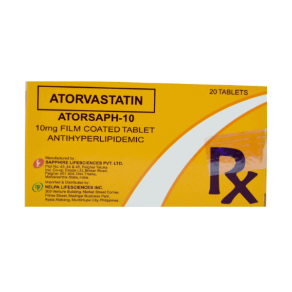 ATORSAPH Atorvastatin 10mg Film-Coated Tablet 1's price in the ...