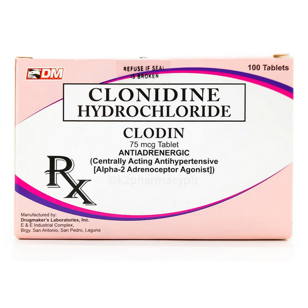 Buy Clodin clonidine hydrochloride 75mcg tablet 100's online with ...