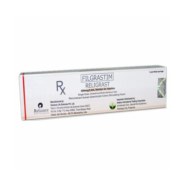 RELIGRAST Filgrastim 300mcg / 0.5mL Solution for IV/SC Injection 0.5mL ...