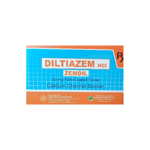 ZEMDIL Diltiazem Hydrochloride 30mg Film-Coated Tablet 10's price in ...