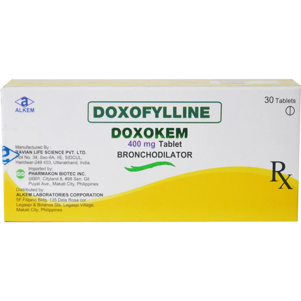 DOXOKEM Doxofylline 400mg Tablet 1's price in the Philippines | MedsGo ...