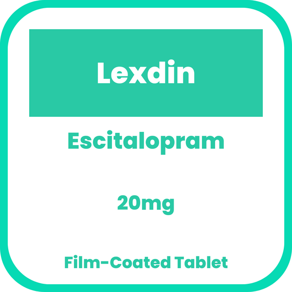 LEXDIN Escitalopram Oxalate 20mg Film-Coated Tablet 30's price in the ...