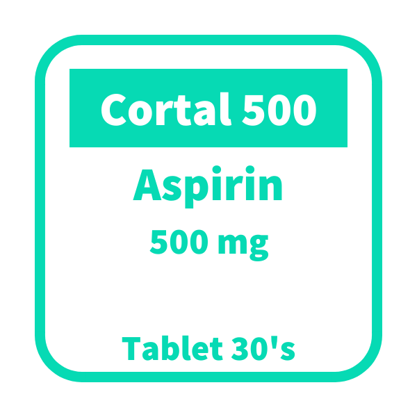 CORTAL 500 Aspirin 500mg Tablet 30's price in the Philippines | MedsGo ...