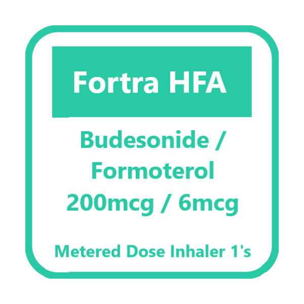 FORTRA Budesonide / Formoterol Fumarate Dihydrate 200mcg / 6mcg per ...