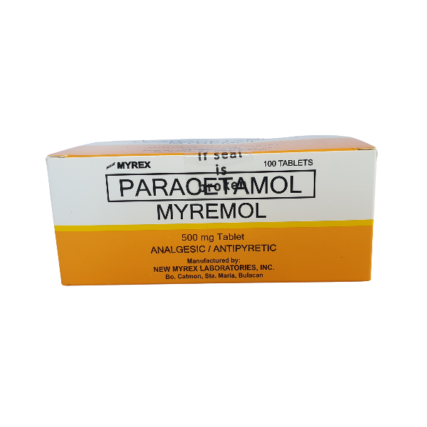 MYREMOL Paracetamol 500mg Tablet 100's price in the Philippines ...